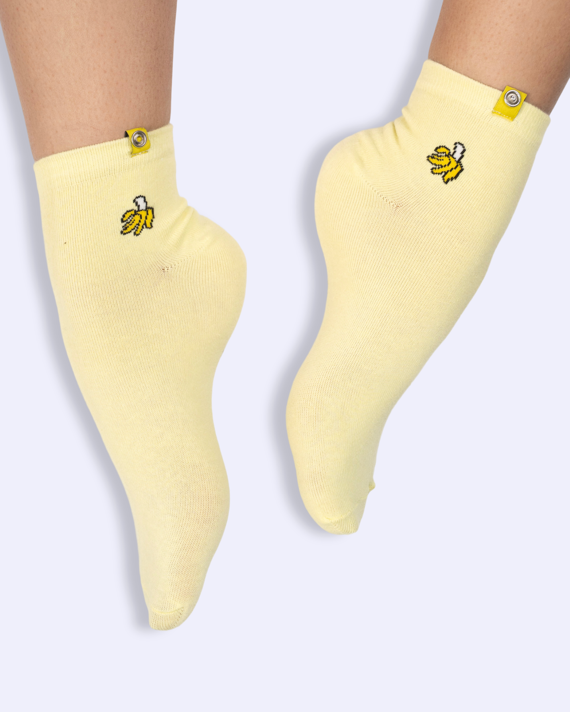 Banananana Socks – Pastel Yellow 100% Combed Cotton Banana Design ...